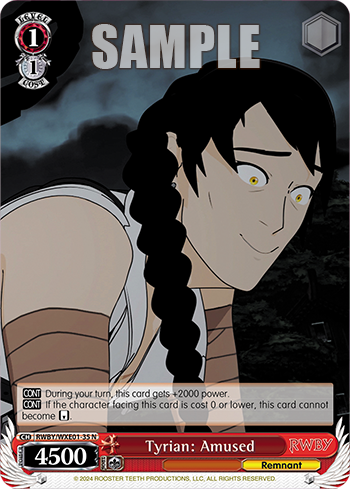Tyrian: Amused(RWBY/WXE01-35) – Sleever Queen