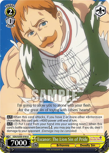 Escanor: The Lion Sin of Pride(SDS/SX05-016) – Sleever Queen